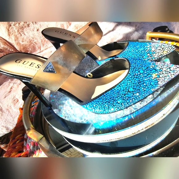 Guess | Shoes | Rhinestone Pointy Toe Mule | Poshmark